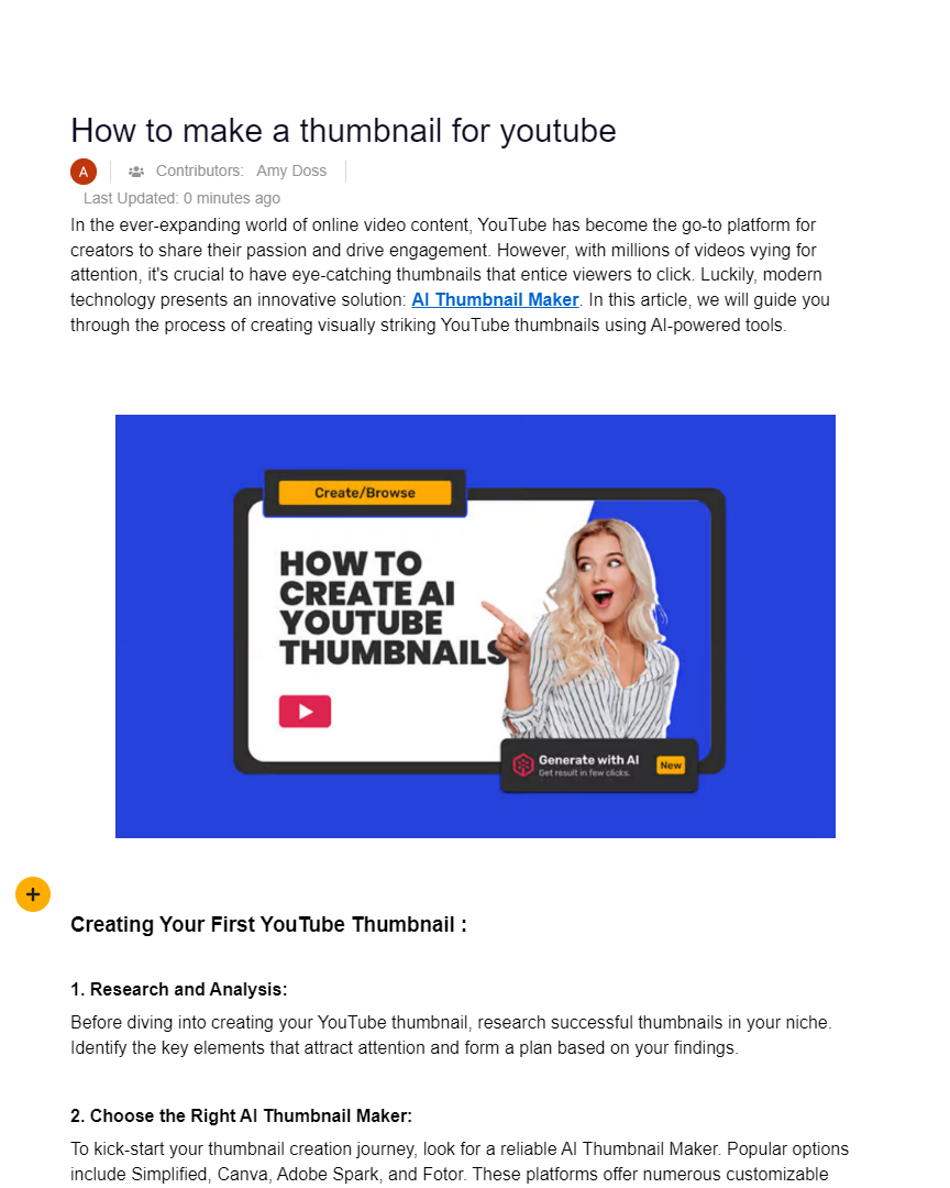How to make a thumbnail for youtube | AI Powered Online Docs