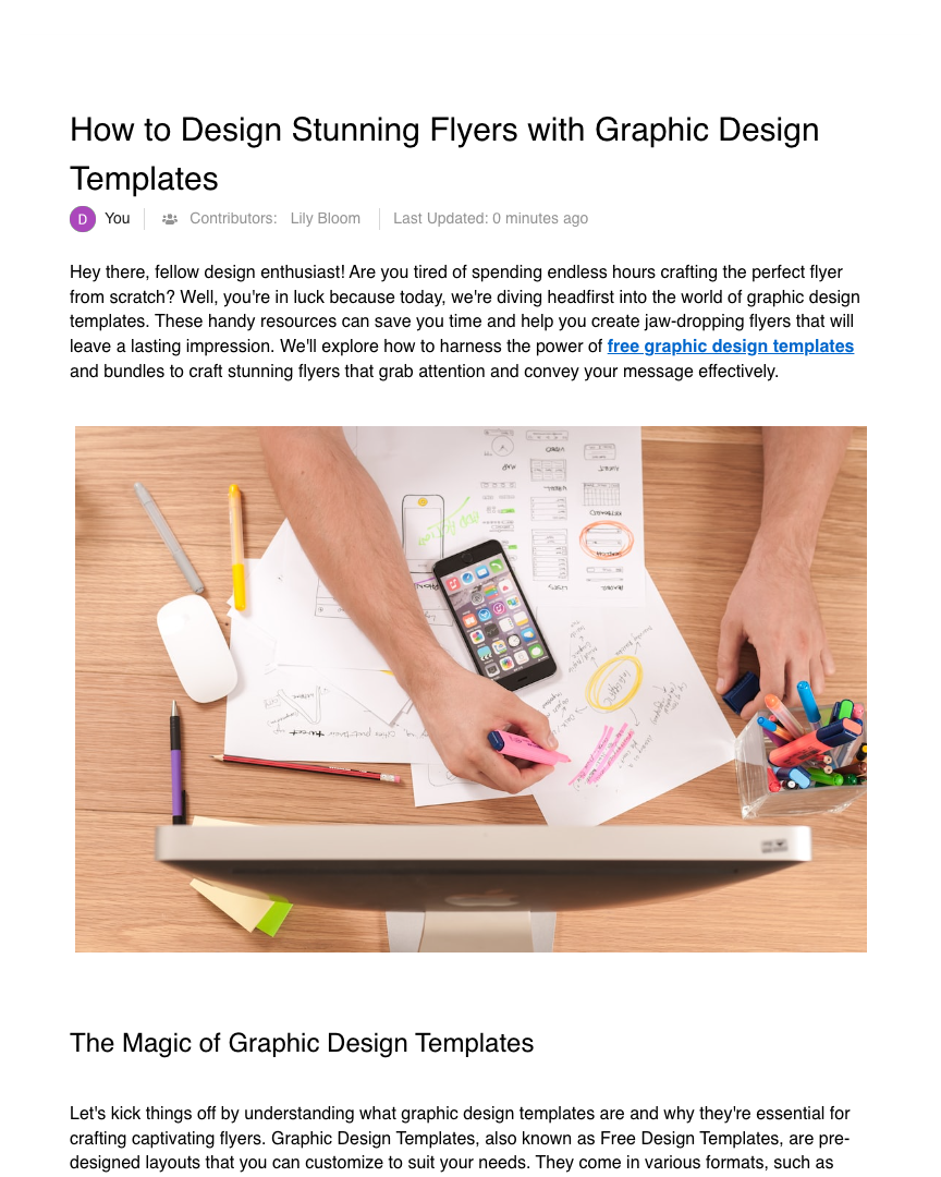 How to Design Stunning Flyers with Graphic Design Templates | AI ...
