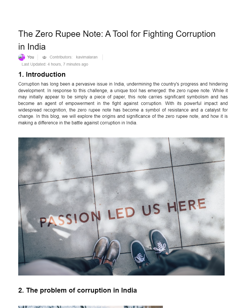 The Zero Rupee Note: A Tool for Fighting Corruption in India | AI ...