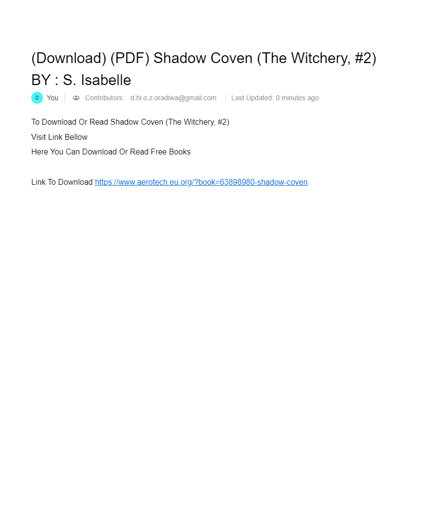 (Download) (PDF) Shadow Coven (The Witchery, #2) BY : S. Isabelle | AI ...