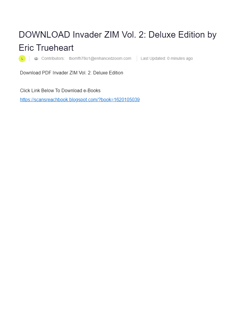 DOWNLOAD Invader ZIM Vol. 2: Deluxe Edition by Eric Trueheart | AI ...