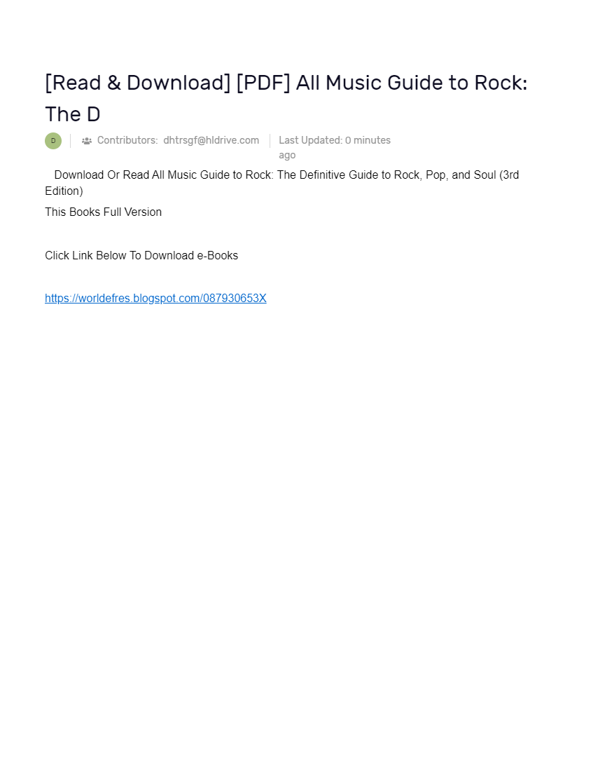 [Read & Download] [PDF] All Music Guide to Rock: The D | AI Powered ...