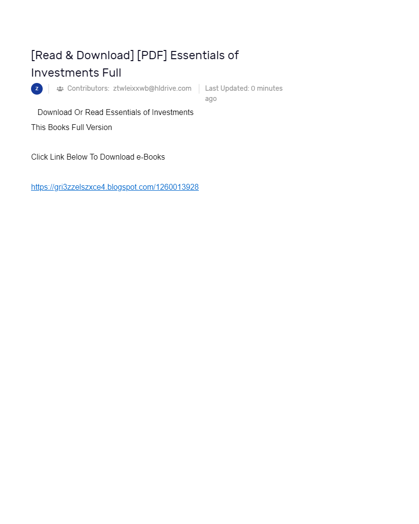 [Read & Download] [PDF] Essentials of Investments Full | AI Powered ...