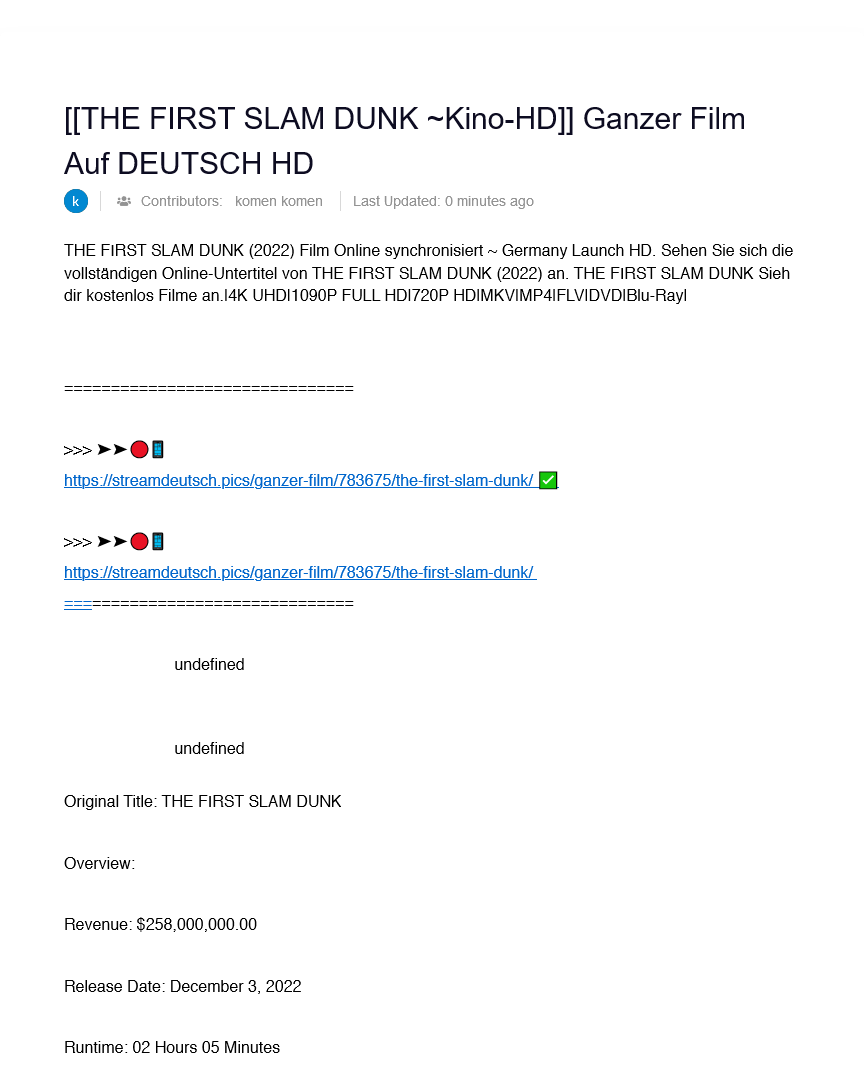 #Link~(THE FIRST SLAM DUNK-HD) 2023 Stream Kinox Deutsch | AI Powered Online Docs